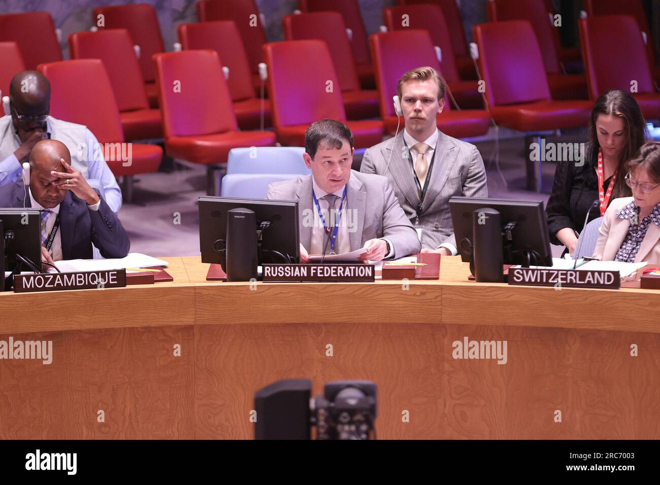 United Nations, New York, USA, July, 12 2023 - Deputy Ambassador Dmitry ...
