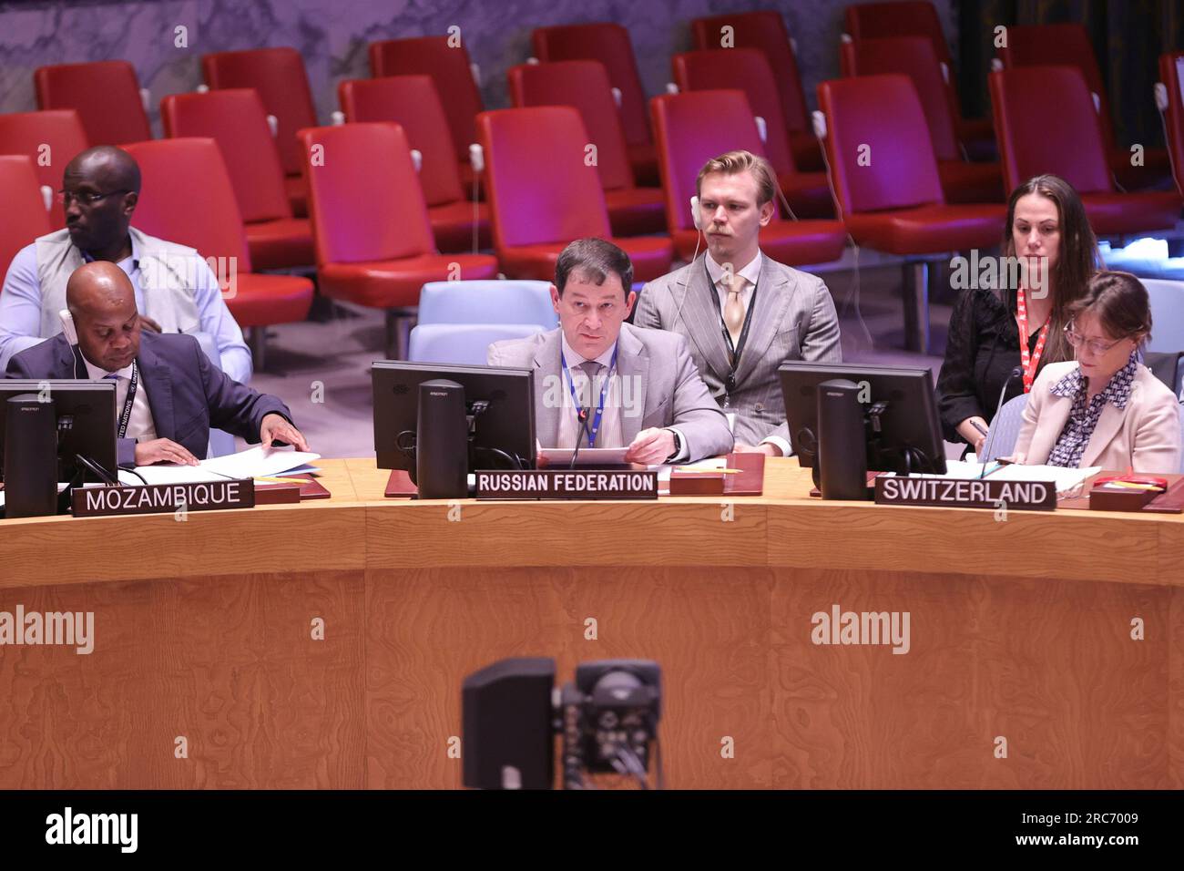 United Nations, New York, USA, July, 12 2023 - Deputy Ambassador Dmitry ...