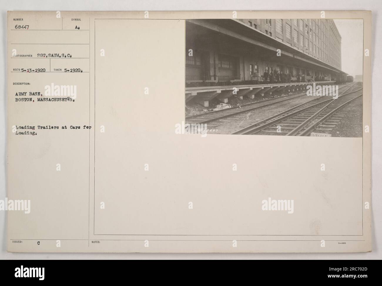 Soldiers at Army Base in Boston, Massachusetts, loading trailers onto ...