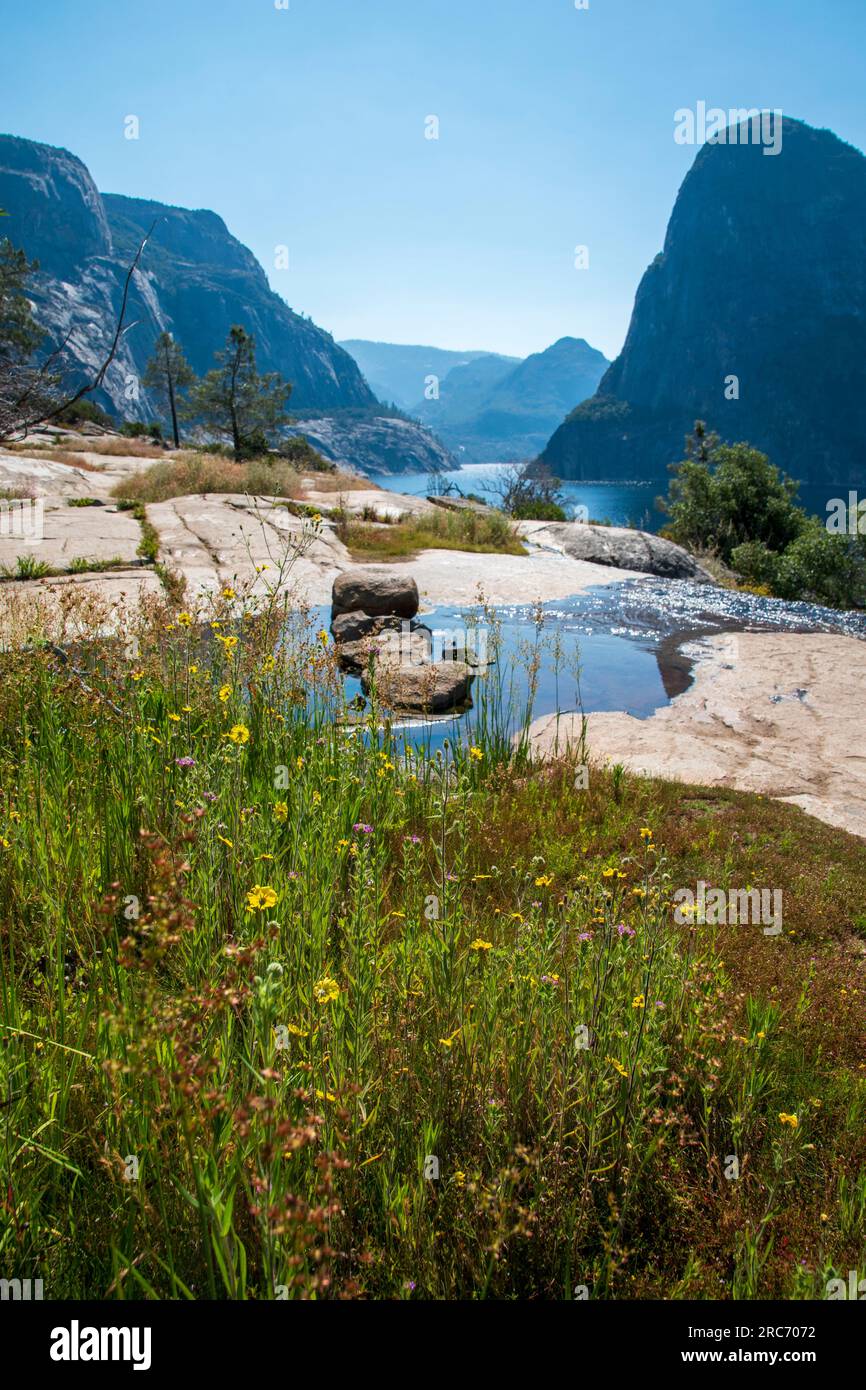 Hetch Hetchy is a picturesque reservoir in Yosemite National Park, CA ...
