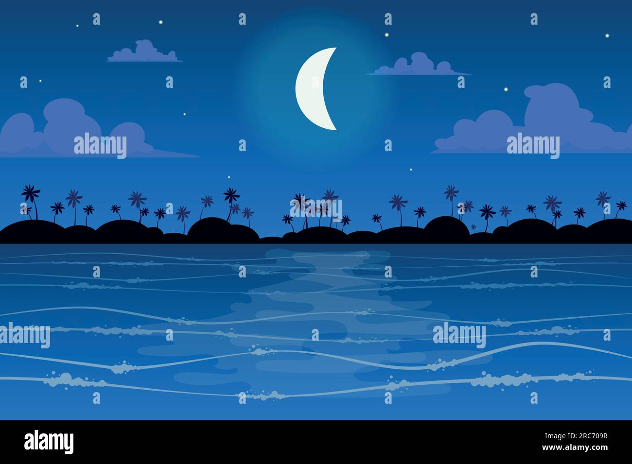 Sea sky horizon over water Stock Vector Images - Alamy