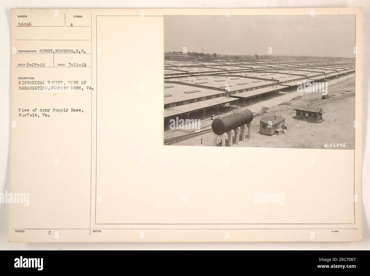 Caption: A historical image from the Port of Embarkation in Newport ...