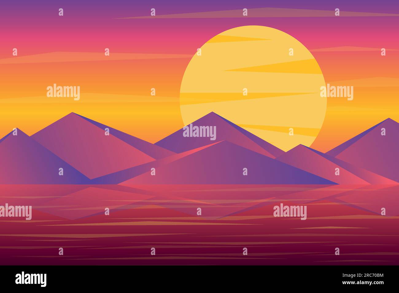 Sunset overlook Stock Vector Images - Alamy