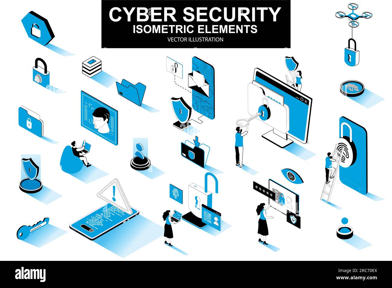 Cyber security project background Stock Vector Images - Alamy