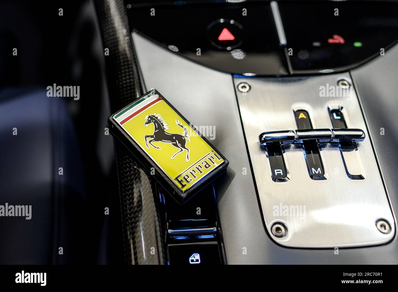 Ho Chi Minh city, Vietnam - July 2023. Ferrari Purosangue car showcase ...