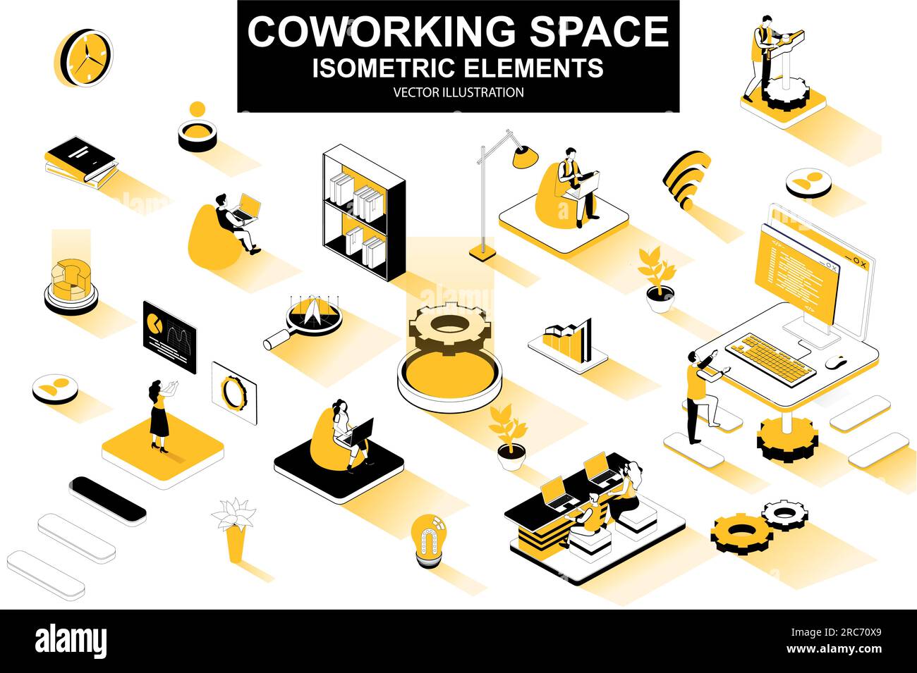 Developer workplace Stock Vector Images - Alamy