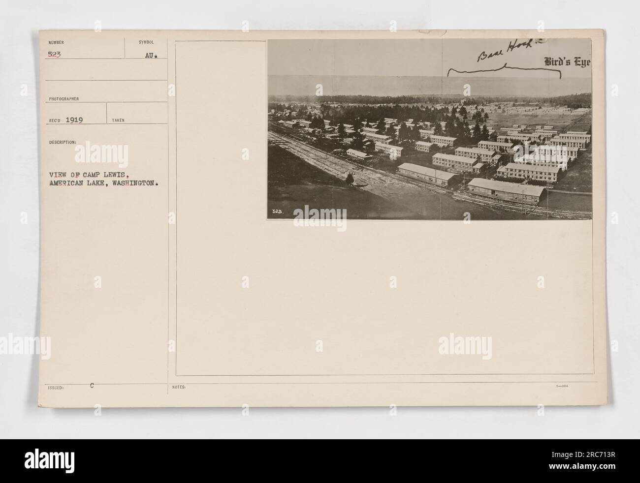 View of the base hospital at Camp Lewis, American Lake, Washington in ...