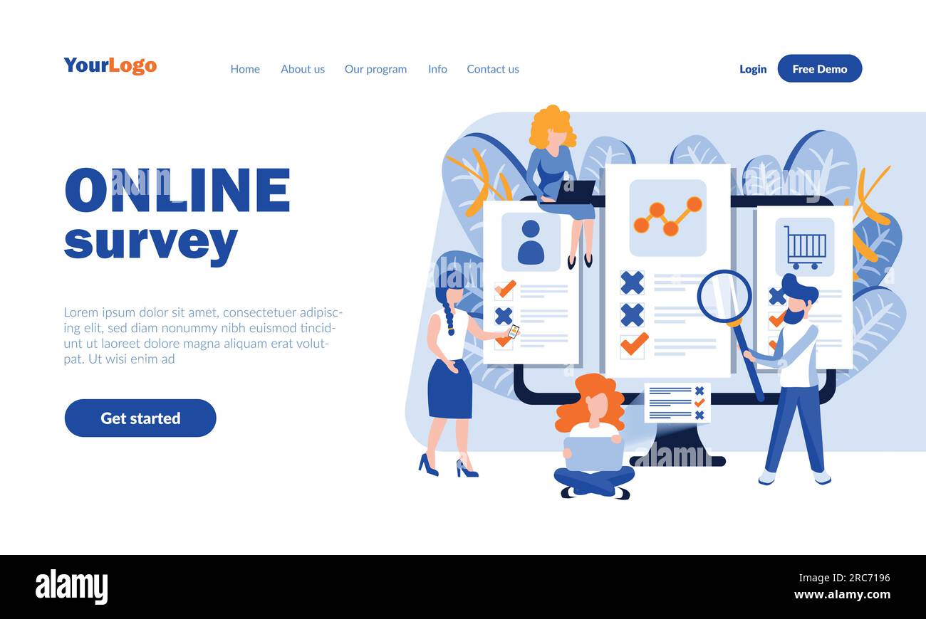 Web survey vector vectors hi-res stock photography and images - Alamy