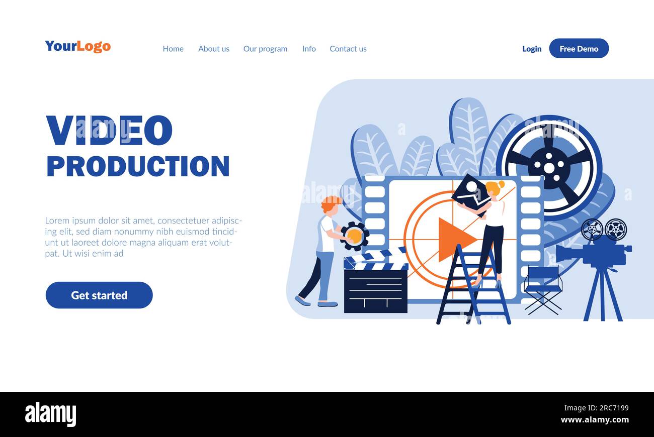 Film and video editors Stock Vector Images - Alamy