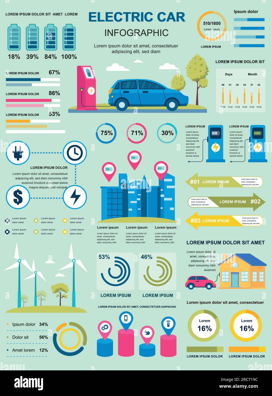 Infographic And Diagram Design Elements Vector Set 84
