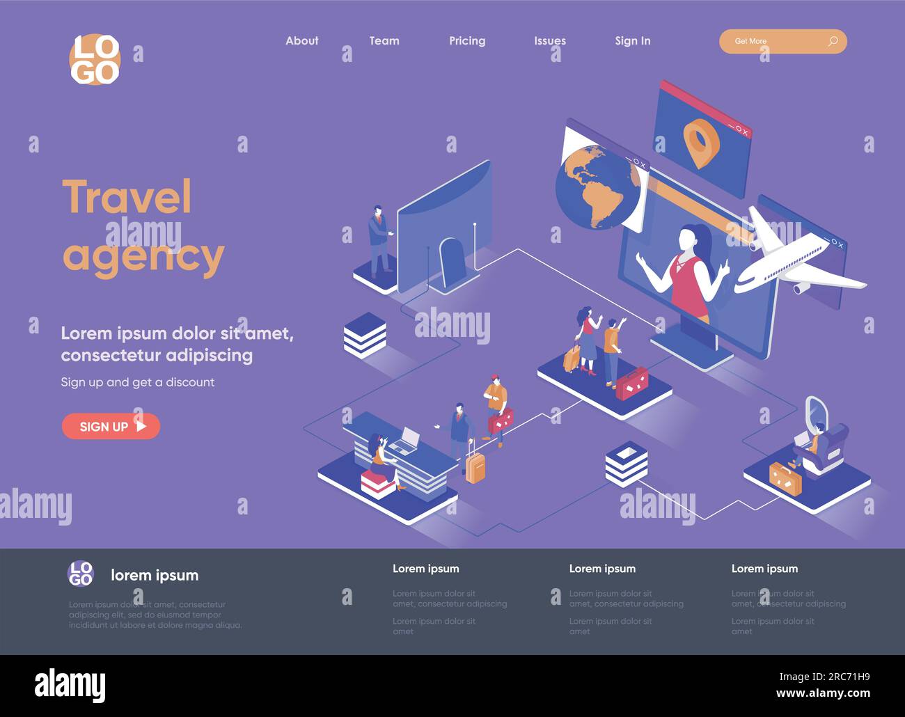 Travel agency consultation Stock Vector Images - Alamy