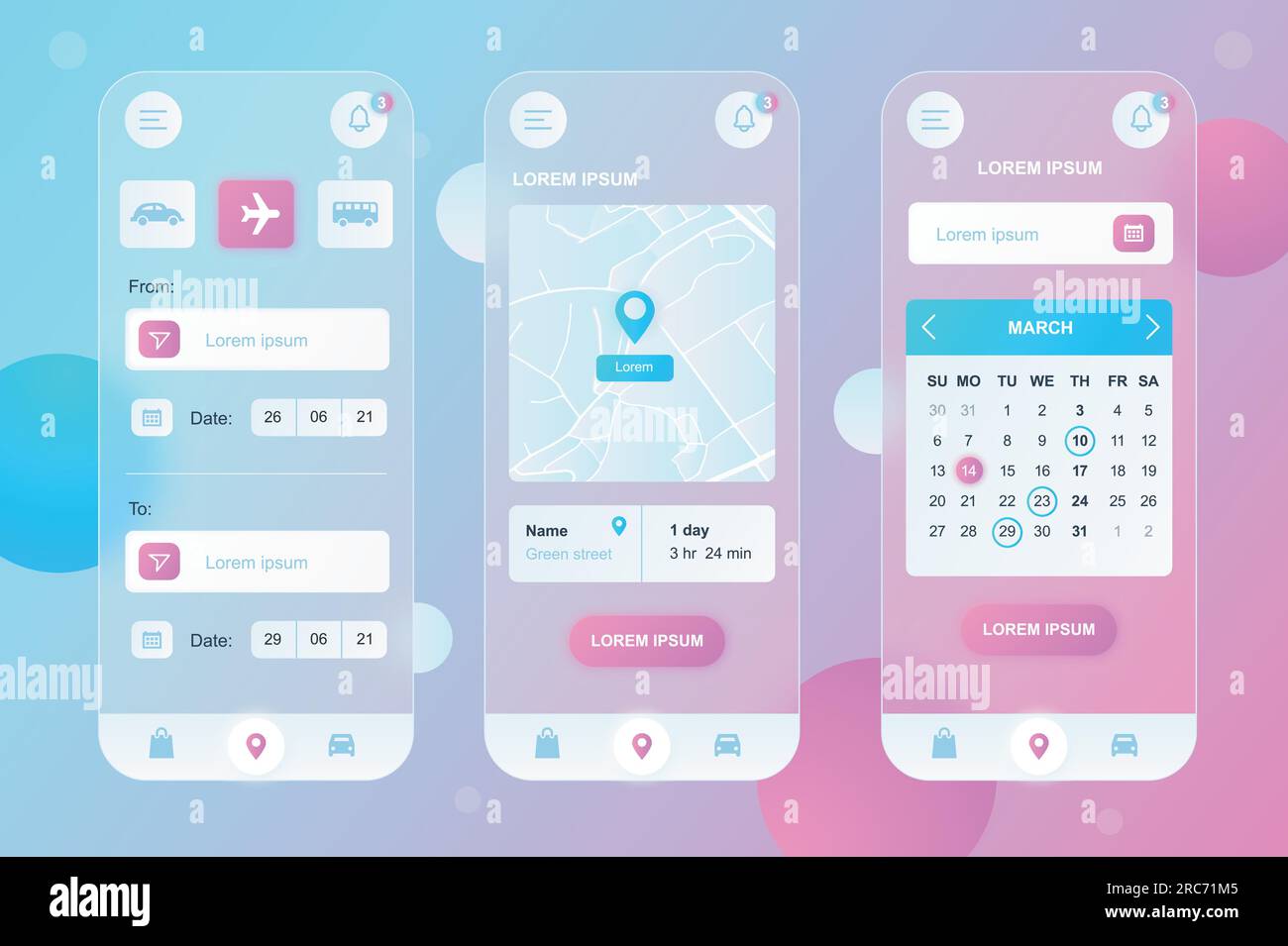 Calendar ui Stock Vector Images - Alamy