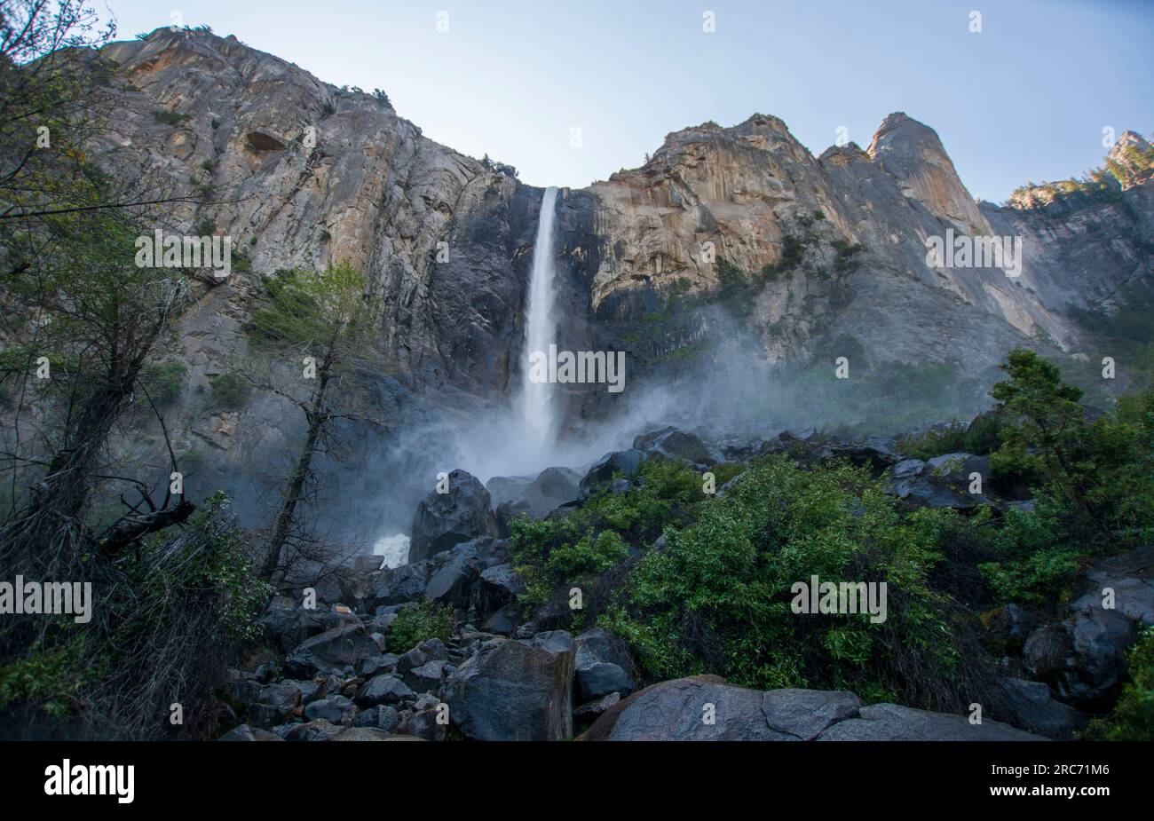 Bridalveil Falls is an iconic waterfall in Yosemite National Park in ...