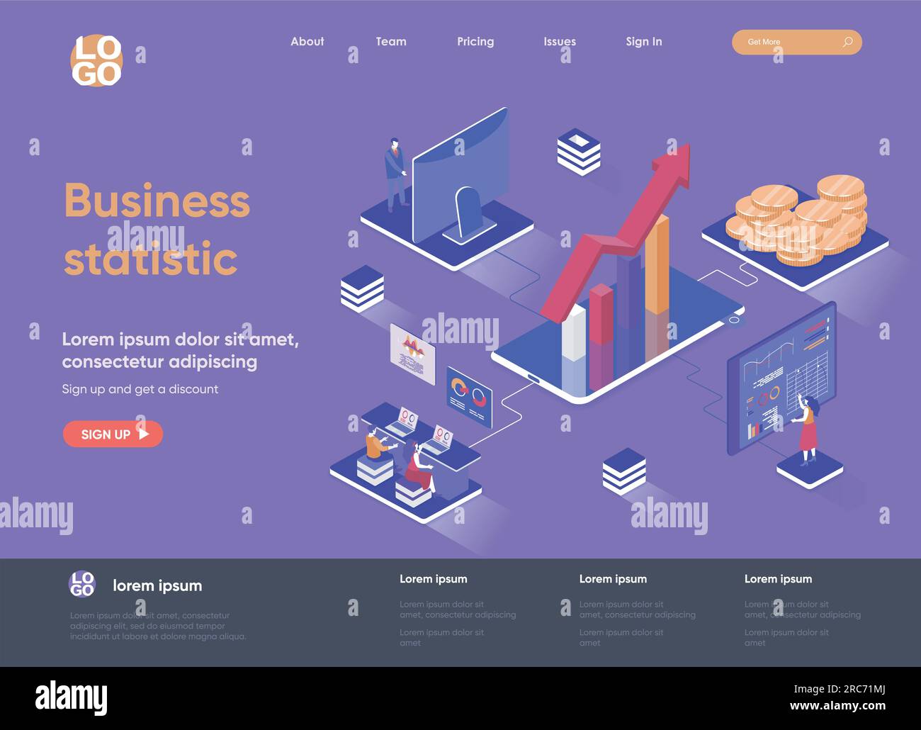 Landing pag vector vectors hi-res stock photography and images - Alamy