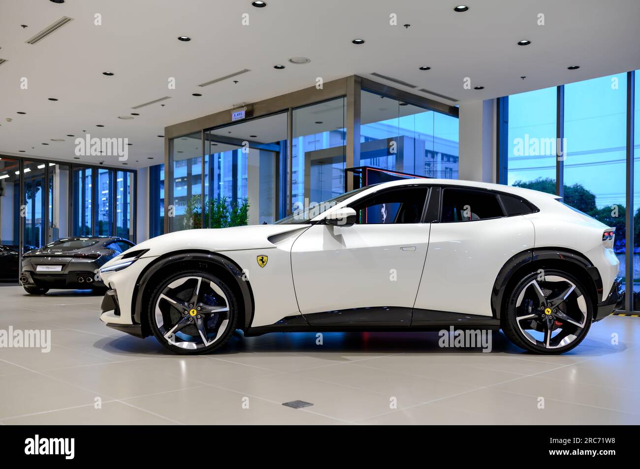 Ho Chi Minh city, Vietnam - July 2023. Ferrari Purosangue car showcase ...