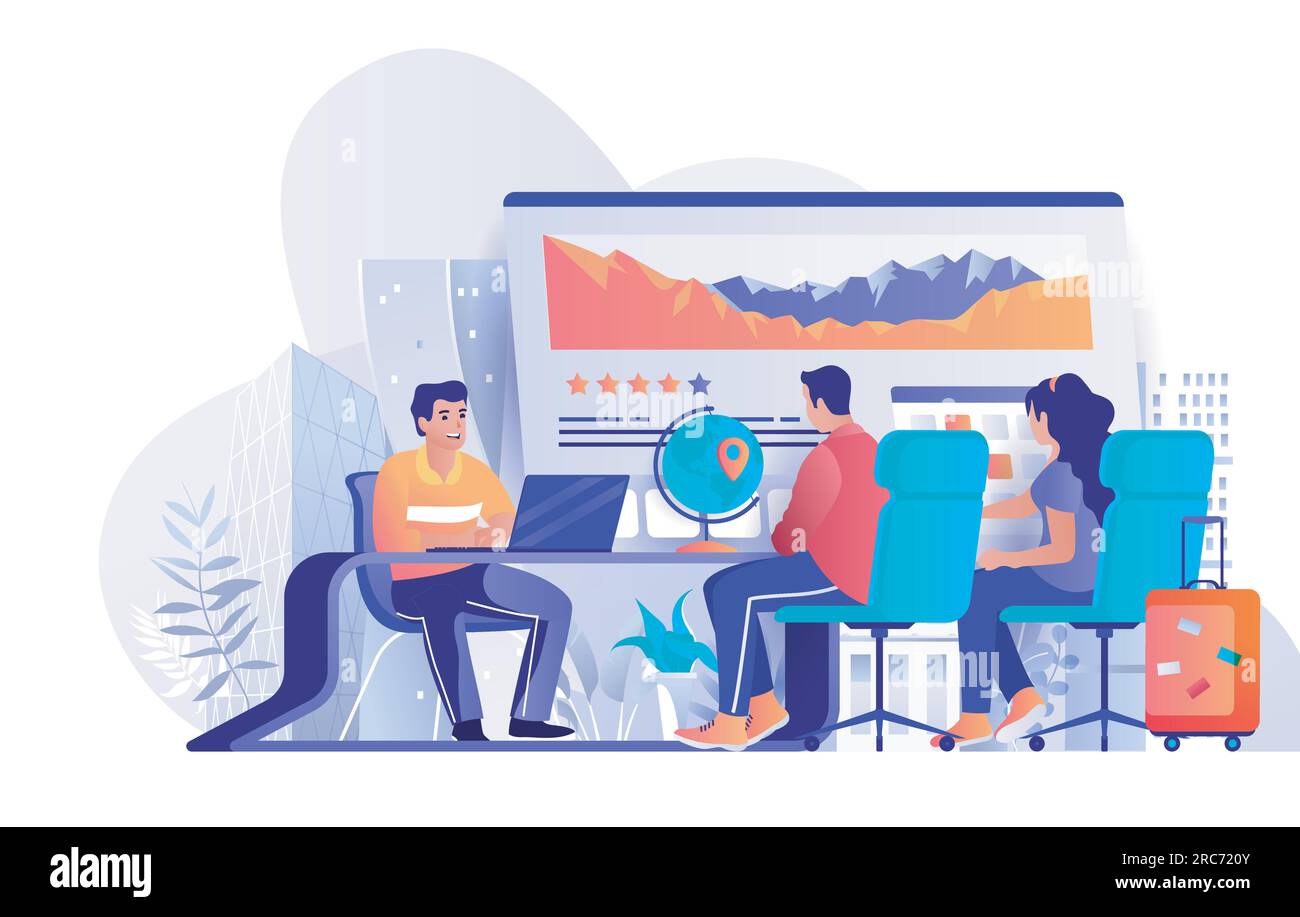 Tour operator office Cut Out Stock Images & Pictures - Alamy