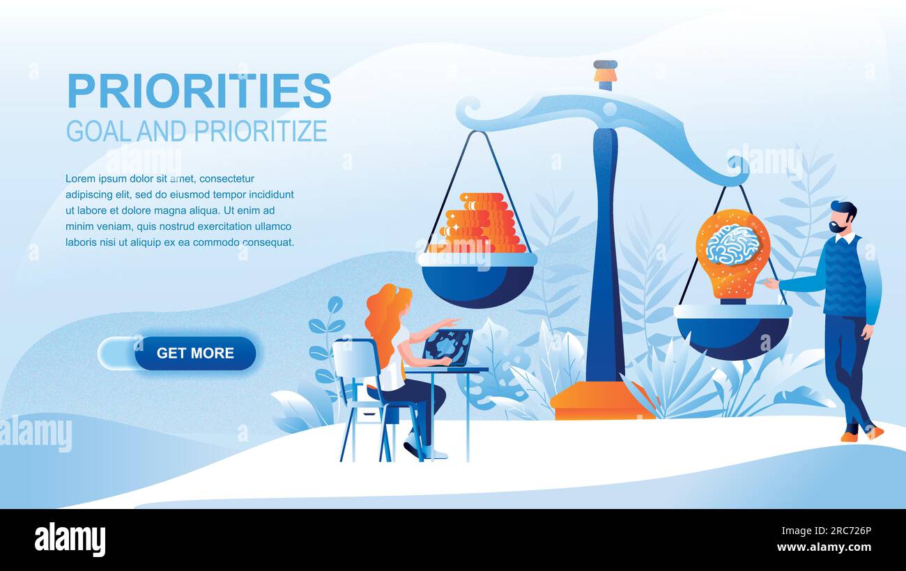 Prioritization vector vectors Stock Vector Images - Alamy