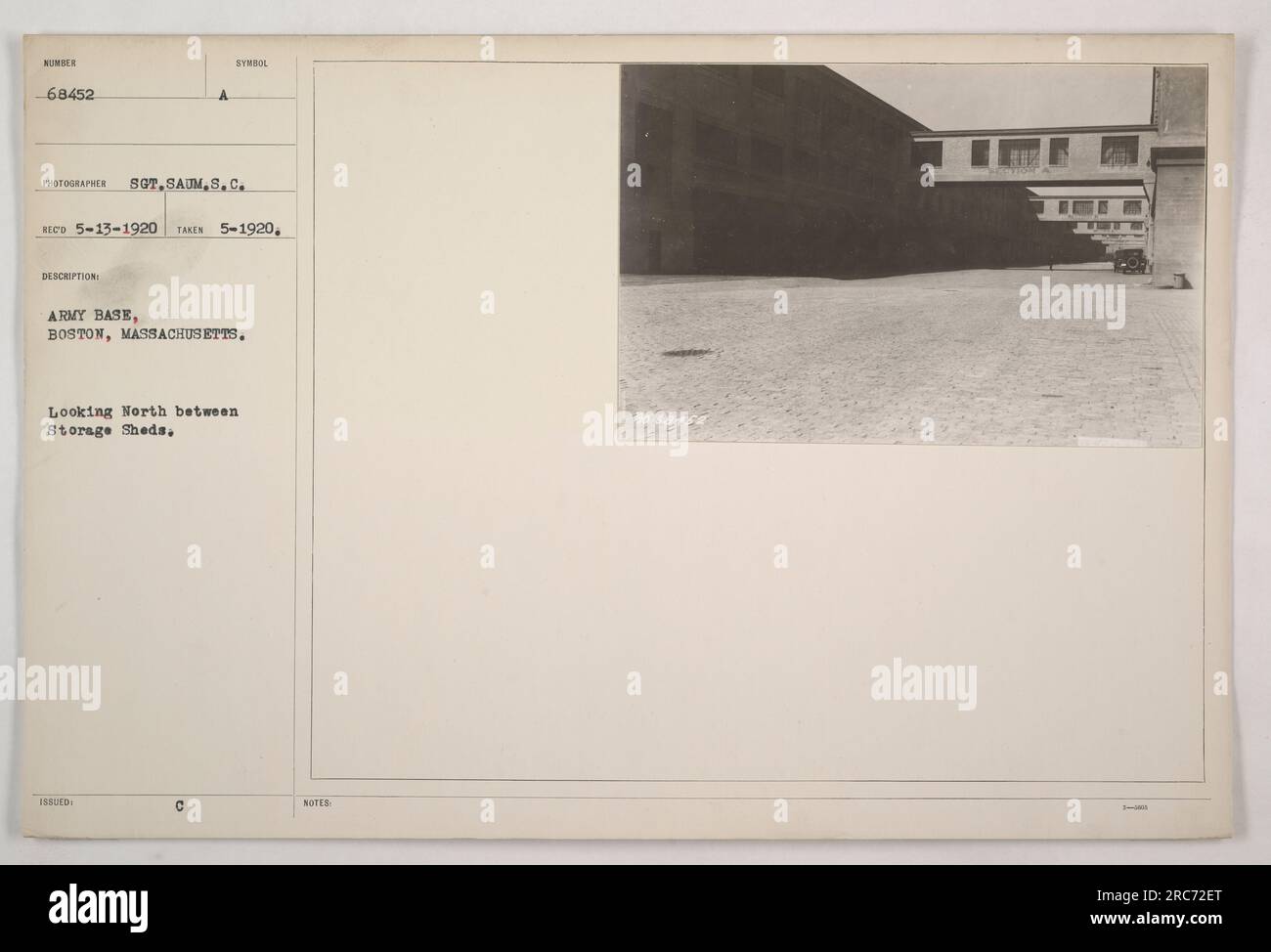 Army base in Boston, Massachusetts. A view looking north between ...