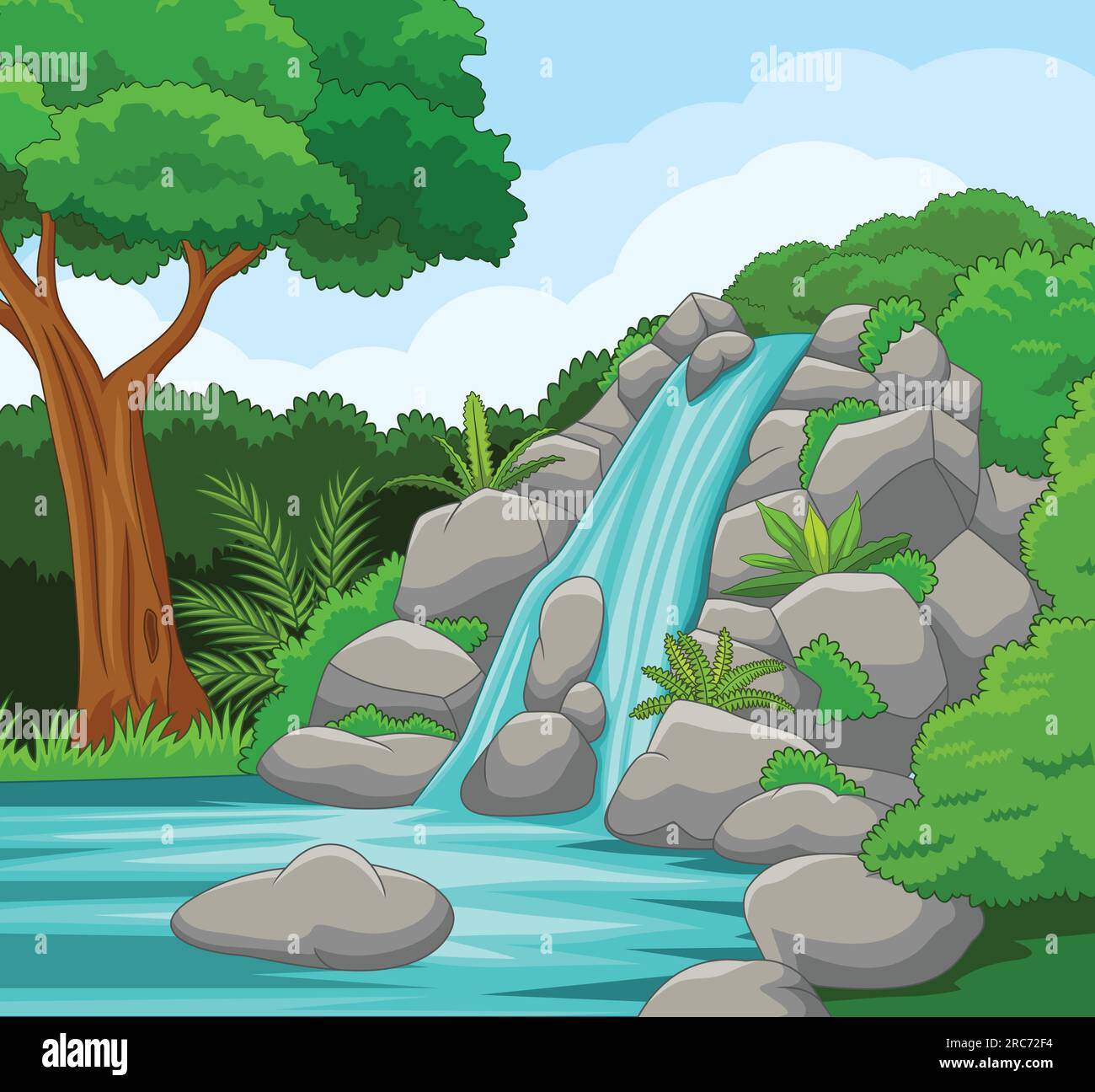 River stream flowing through rocks to mountain lake Stock Vector Image ... River stream flowing through rocks to mountain lake Stock Vector Image ...