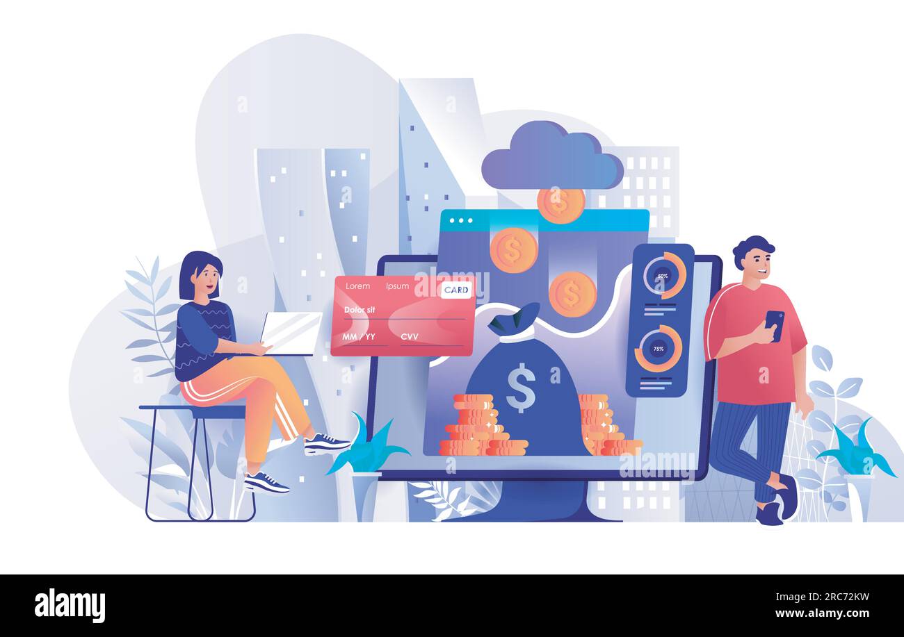 Online financial transactions hi-res stock photography and images - Alamy