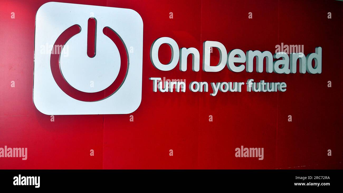 On demand turn on your future sign in Bangkok, Thailand Stock Photo - Alamy
