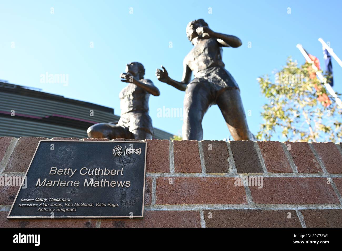 Sydney, Australia. 13th July, 2023. A bronze statue of Olympic ...