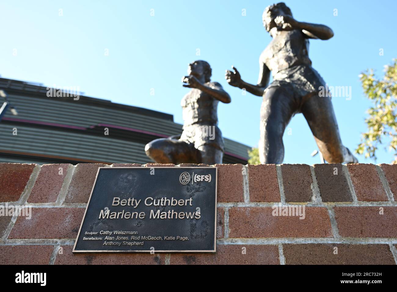Sydney, Australia. 13th July, 2023. A bronze statue of Olympic ...