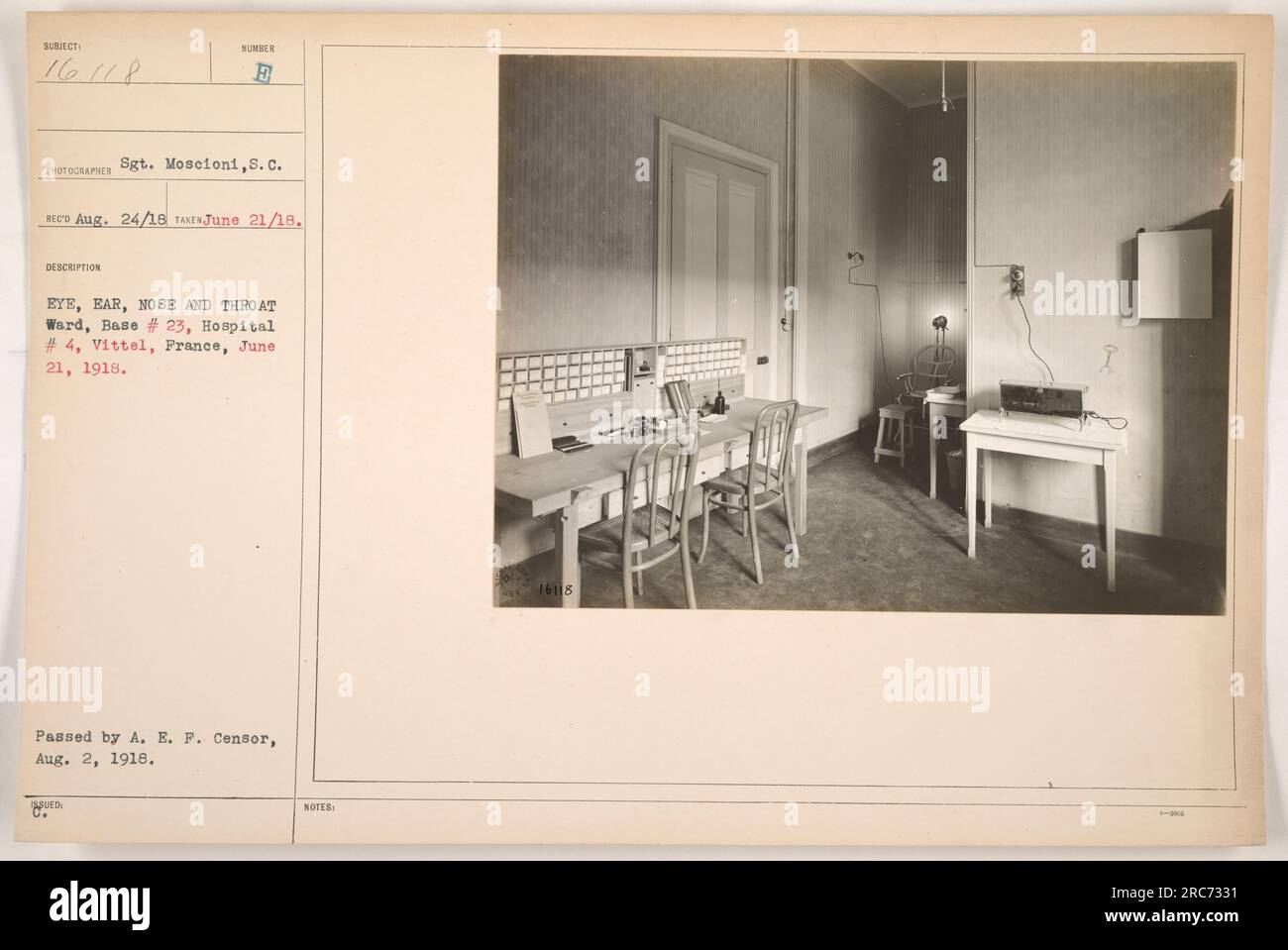 Soldiers receiving medical treatment in the EYE, EAR, NOSE AND THROAT ...