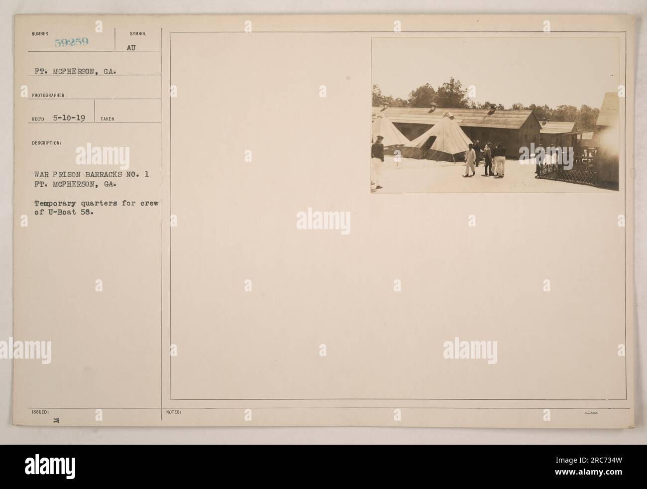 Photograph depicting War Prison Barracks No. 1 at Fort McPherson, GA ...