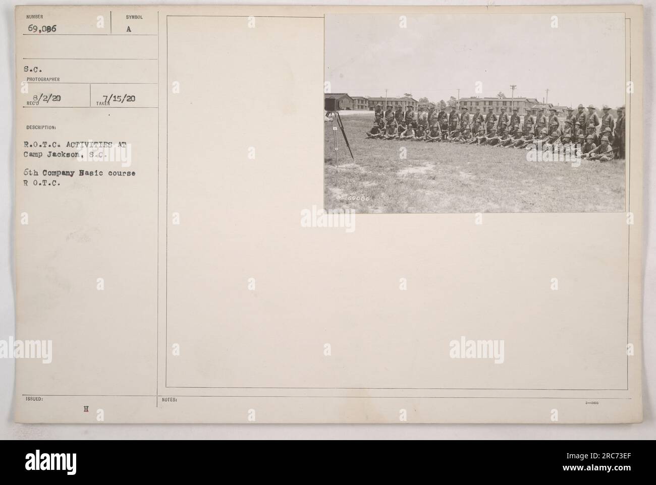 "R.O.T.C. cadets participating in basic training activities at Camp ...