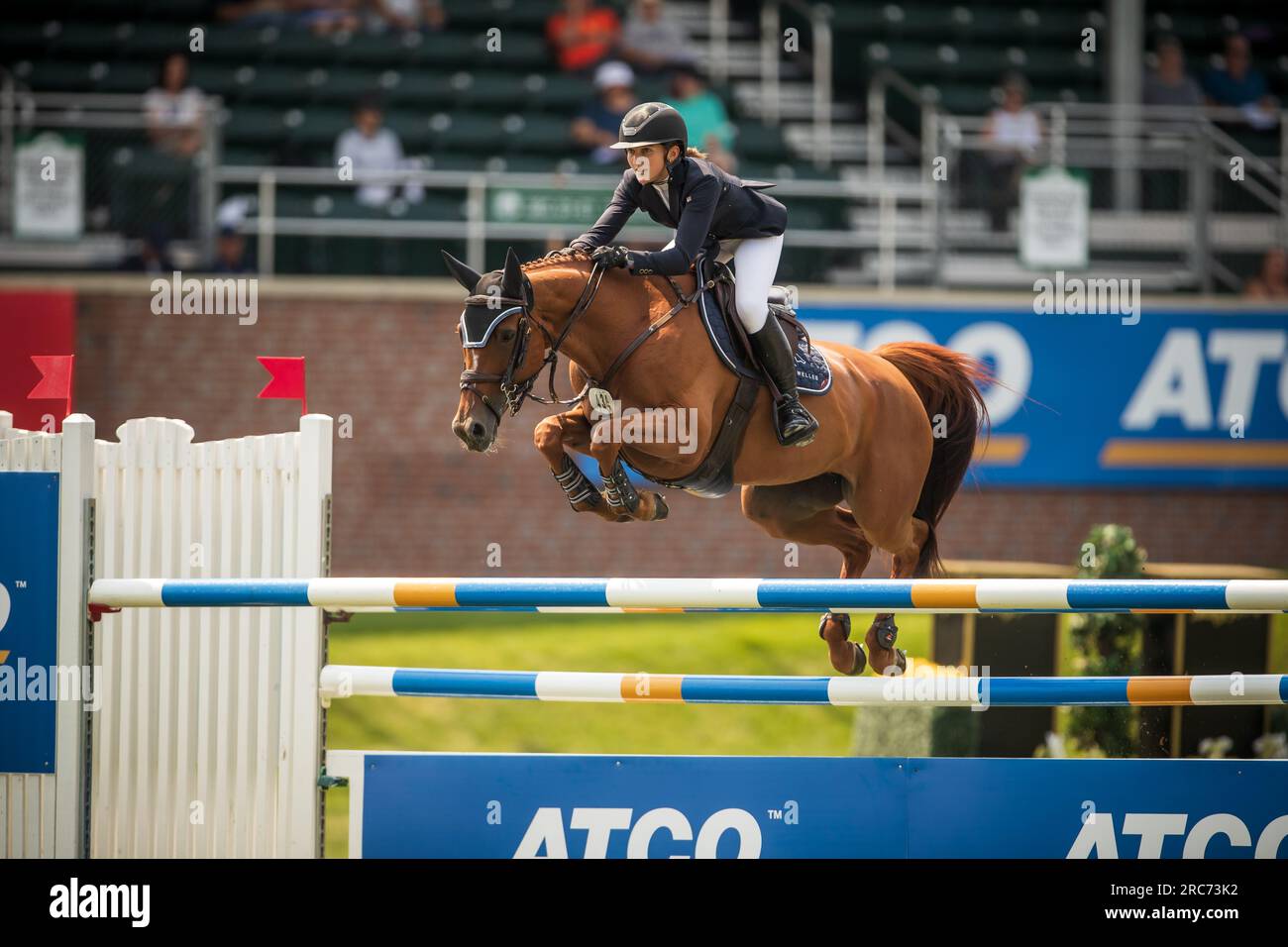 Nora Nauss of the USA competes in the Rolex North American Grand Prix ...