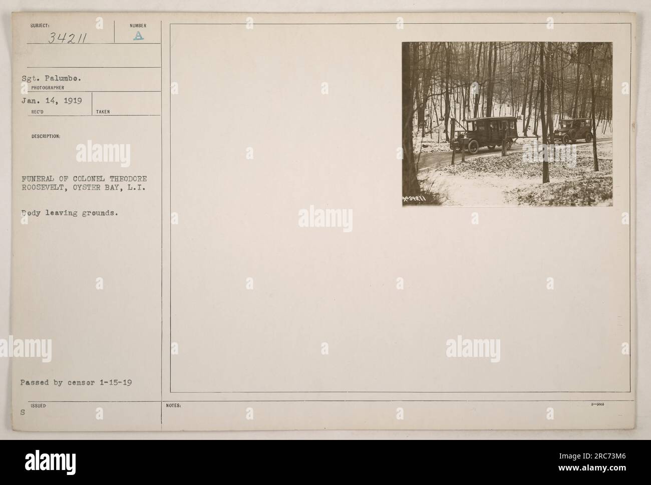 Sgt. Palumbo seen at the funeral of Colonel Theodore Roosevelt in ...