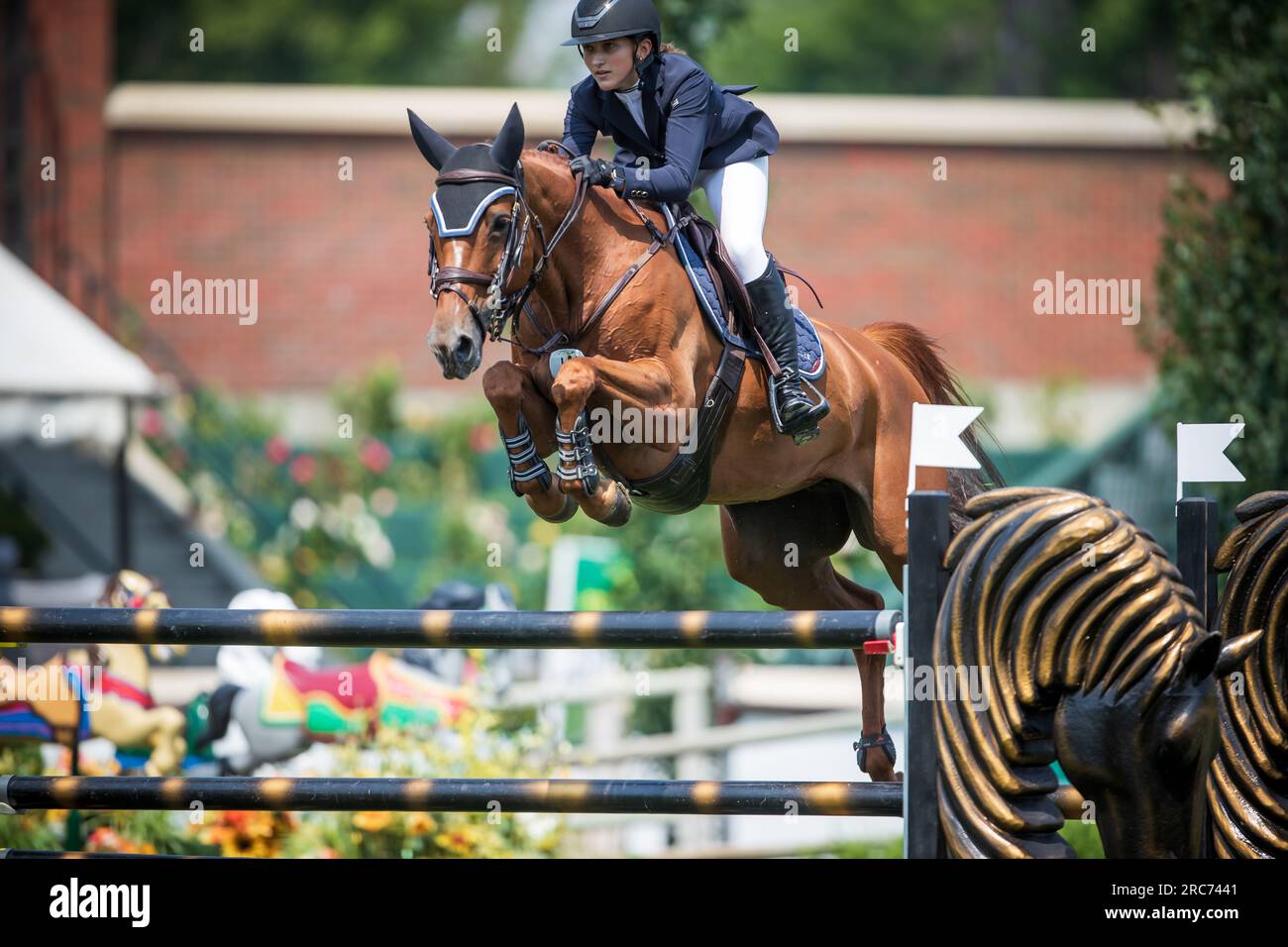 Nora Nauss of the USA competes in the Rolex North American Grand Prix ...
