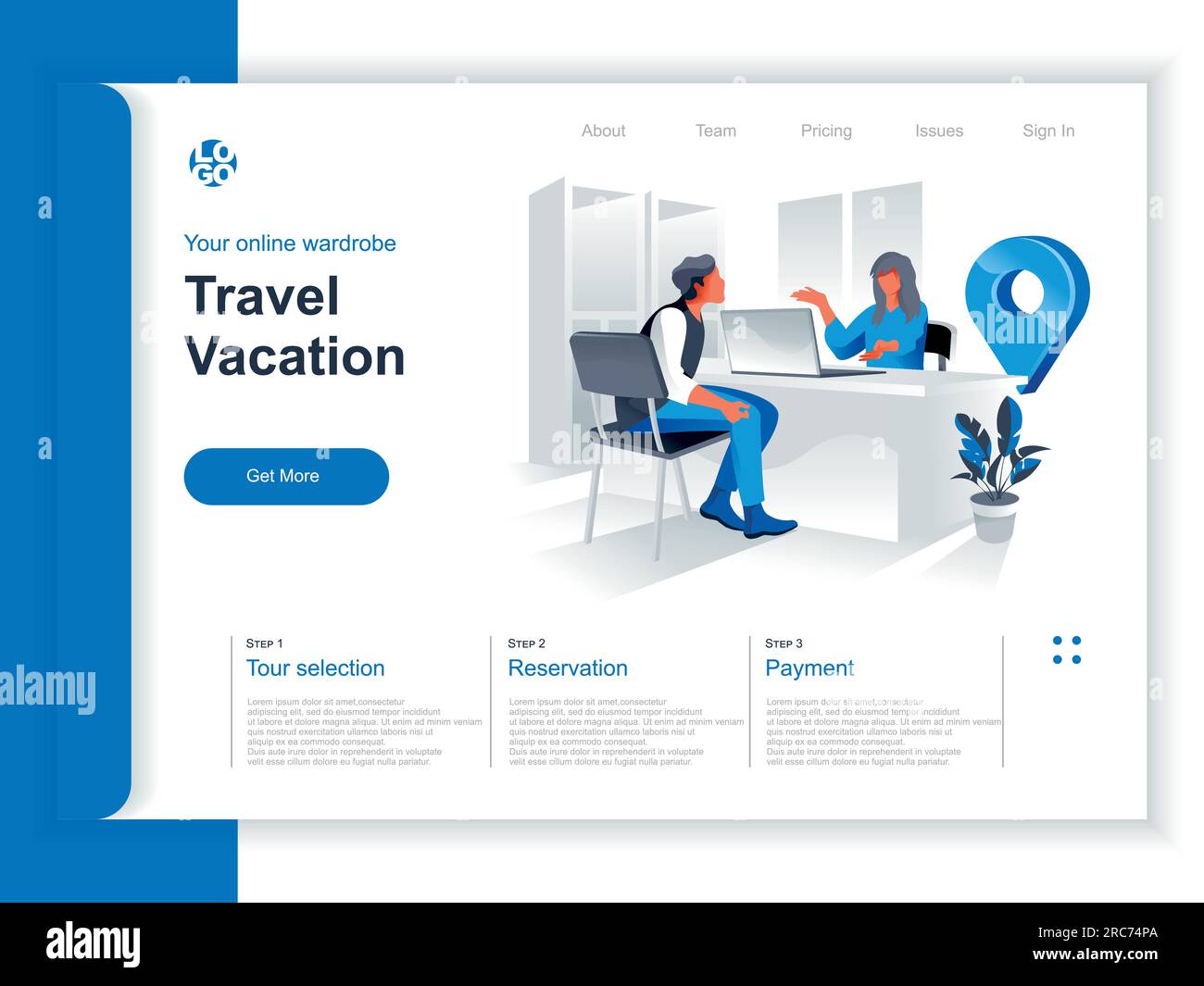 Travel agency consultation Stock Vector Images - Alamy
