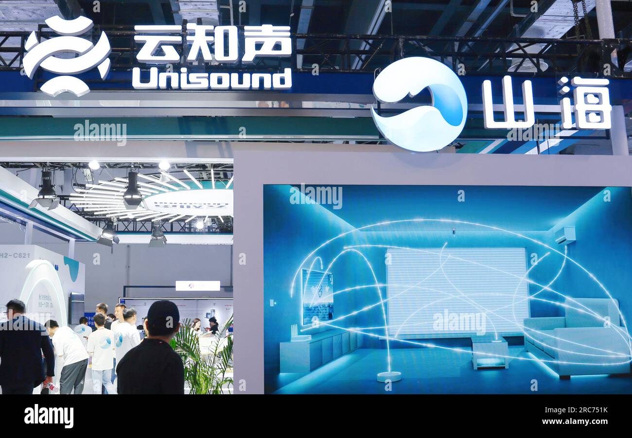 SHANGHAI, CHINA - JULY 8, 2023 - Visitors visit the UNISOUND booth at ...