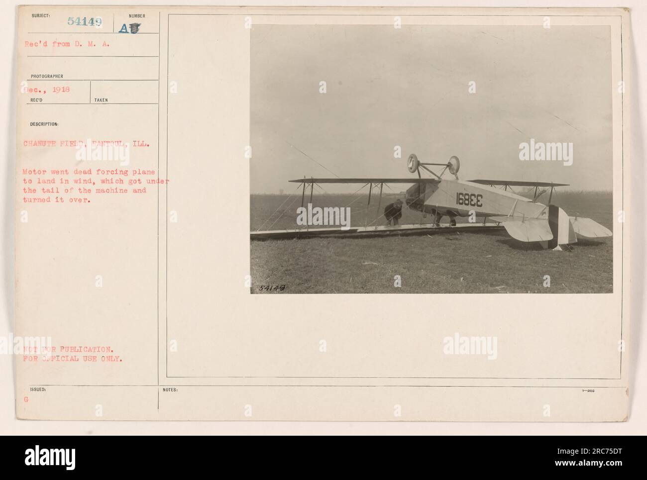 Image: The photograph captures a plane at Chanute Field in Rantoul ...