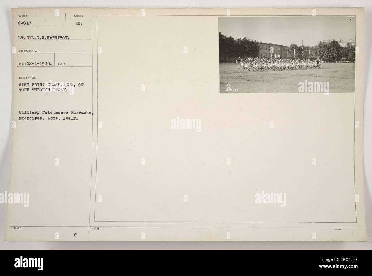 West Point Class 1921 visits Italy as part of a military tour. They ...