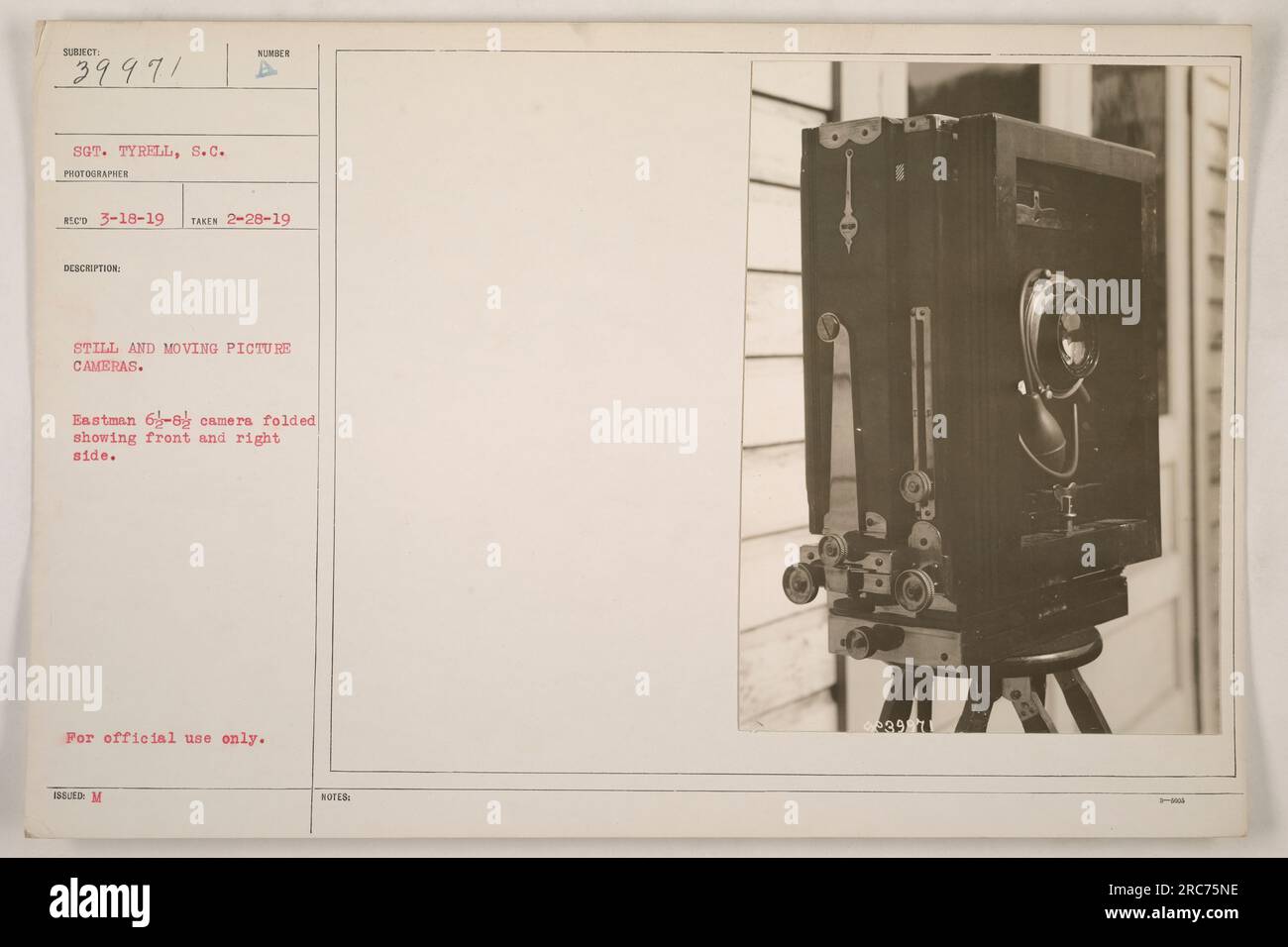 Sgt. Tyrell is depicted in this image from 2/28/1919. The photo shows ...