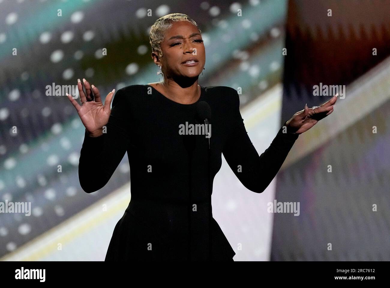 Tiffany Haddish presents the Arthur Ashe award for courage at the ESPY ...