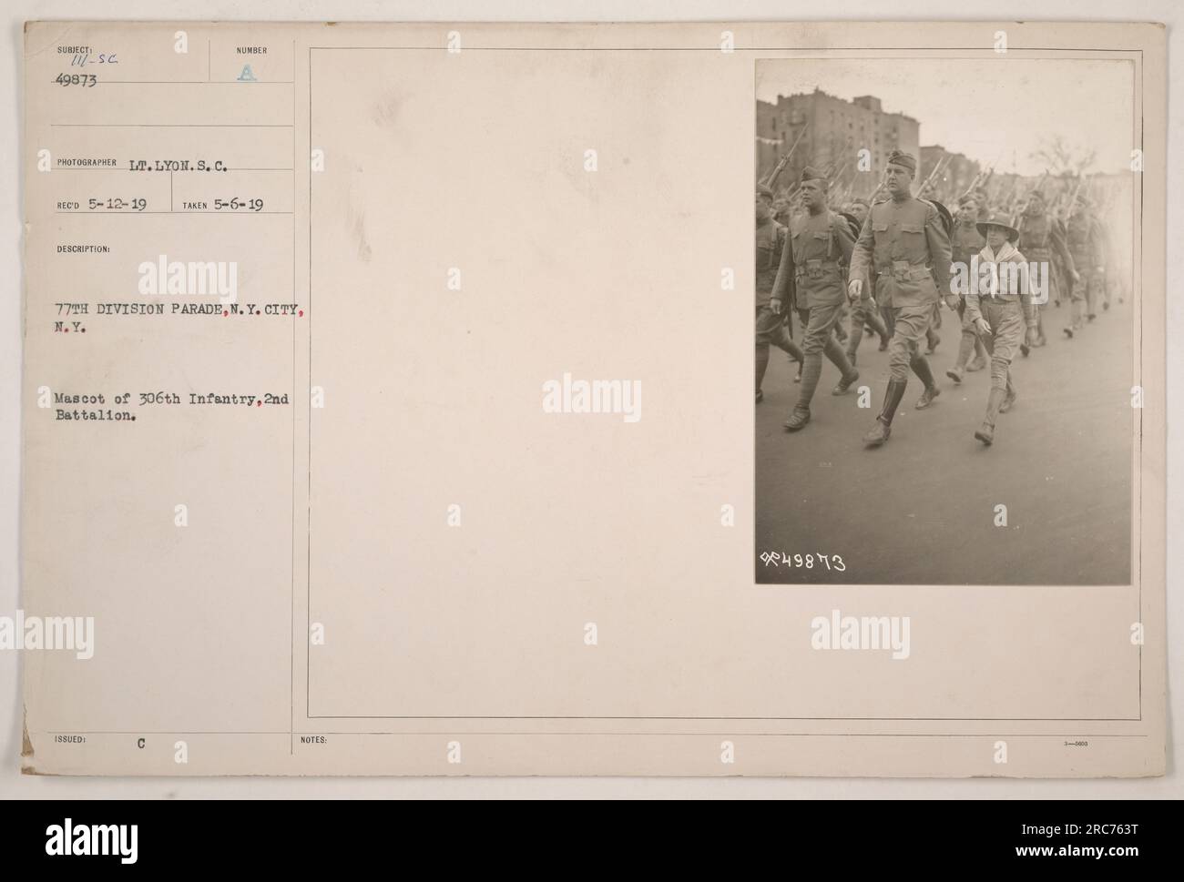 Image showing the 77th Division Parade in New York City. The photograph ...