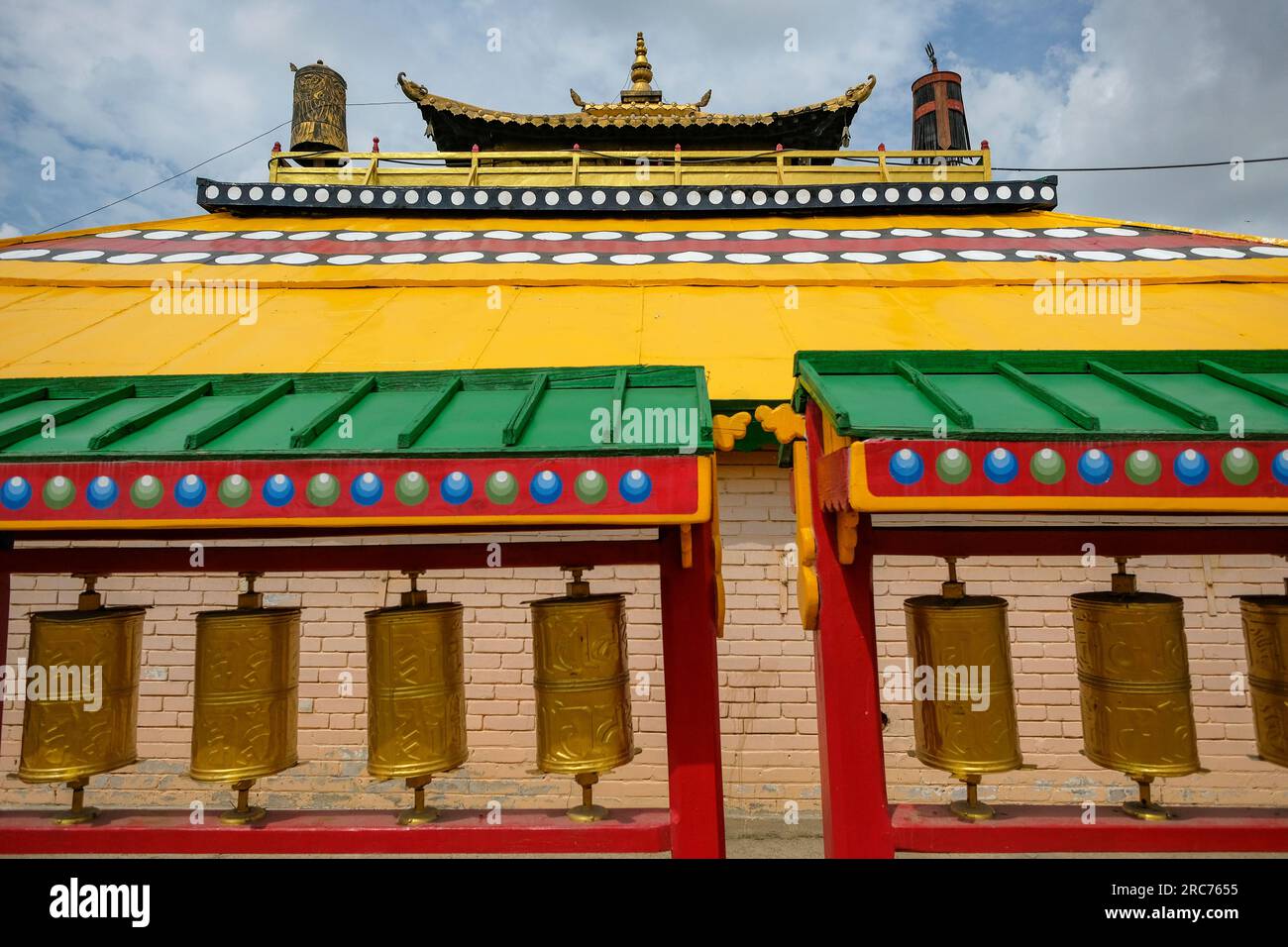 Ulaanbaatar, Mongolia - July 10, 2023: Views of the Gandantegchinlen Monastery in Ulaanbaatar ...
