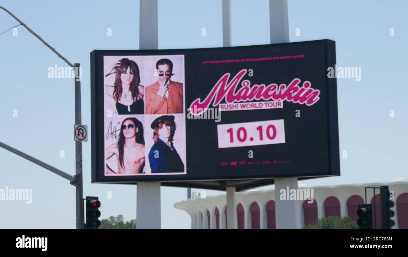 Inglewood, California, USA 11h July 2023 Maneskin Rush World Tour ...