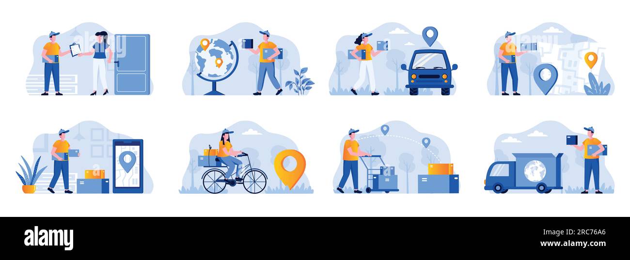 Shipping scenes Stock Vector Images - Alamy