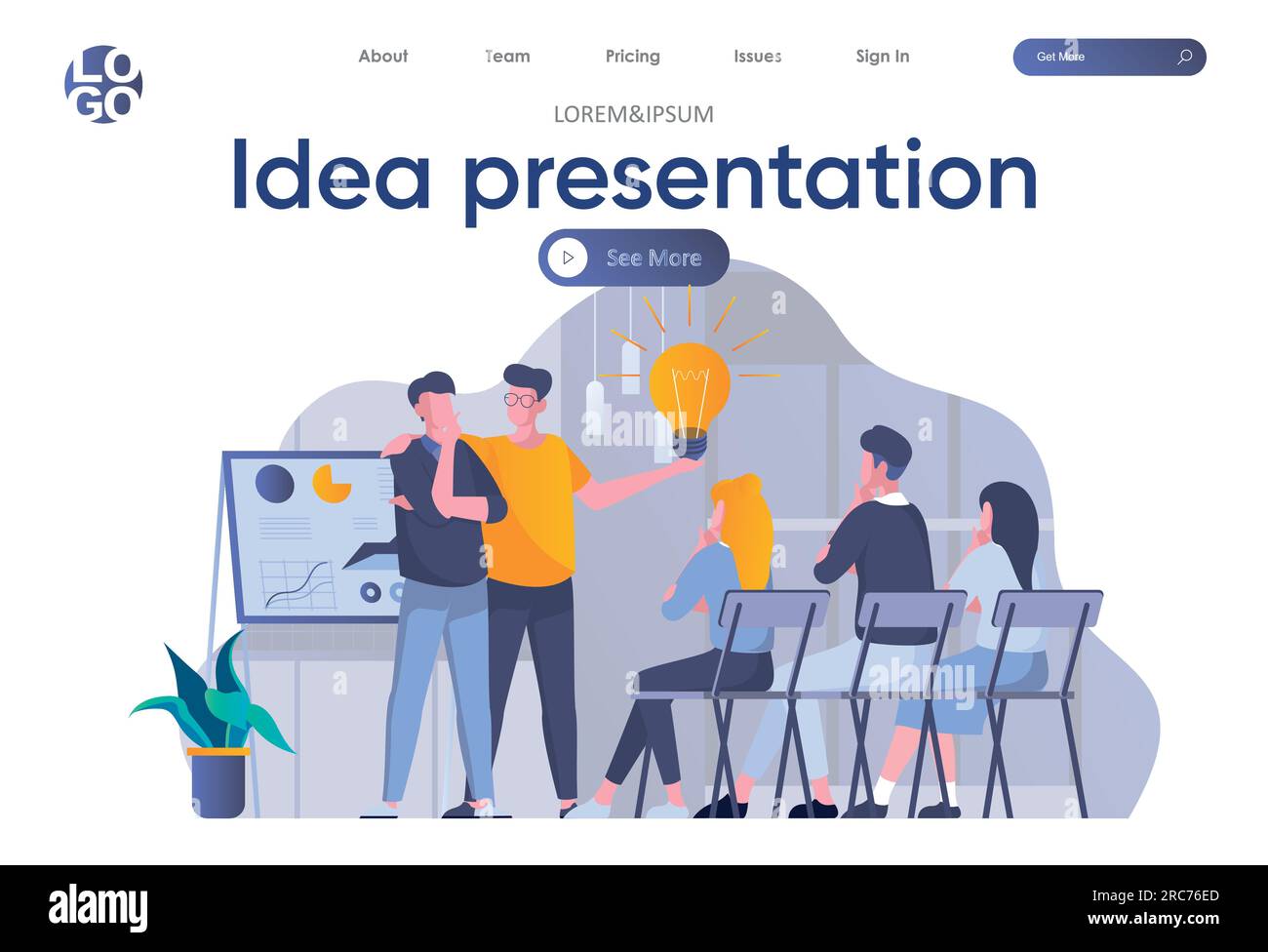 Pitching idea Stock Vector Images - Alamy