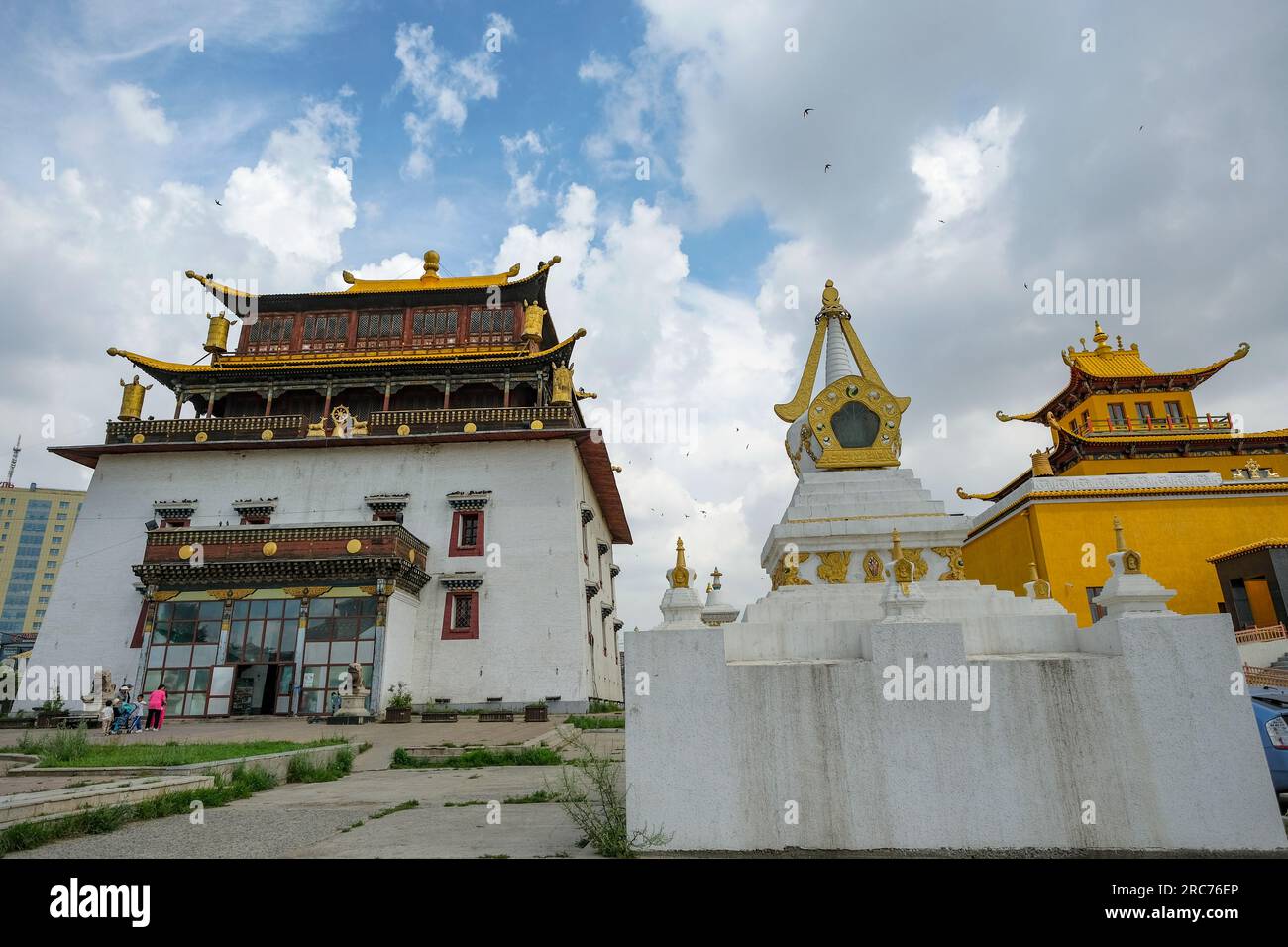 Ulaanbaatar, Mongolia - July 10, 2023: Views of the Gandantegchinlen Monastery in Ulaanbaatar ...