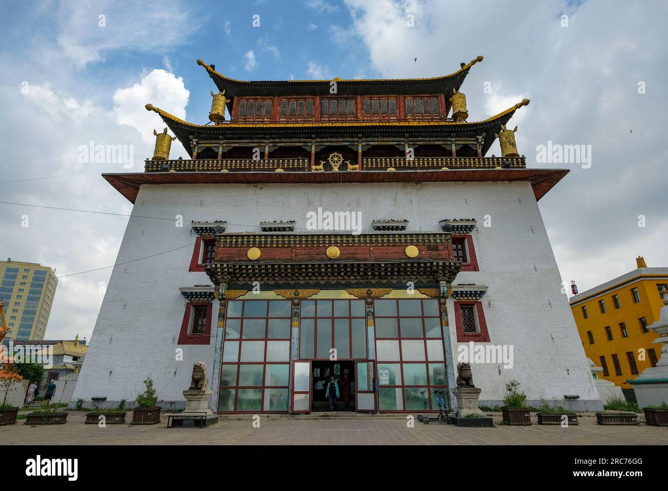 Ulaanbaatar, Mongolia - July 10, 2023: Views of the Gandantegchinlen Monastery in Ulaanbaatar ...