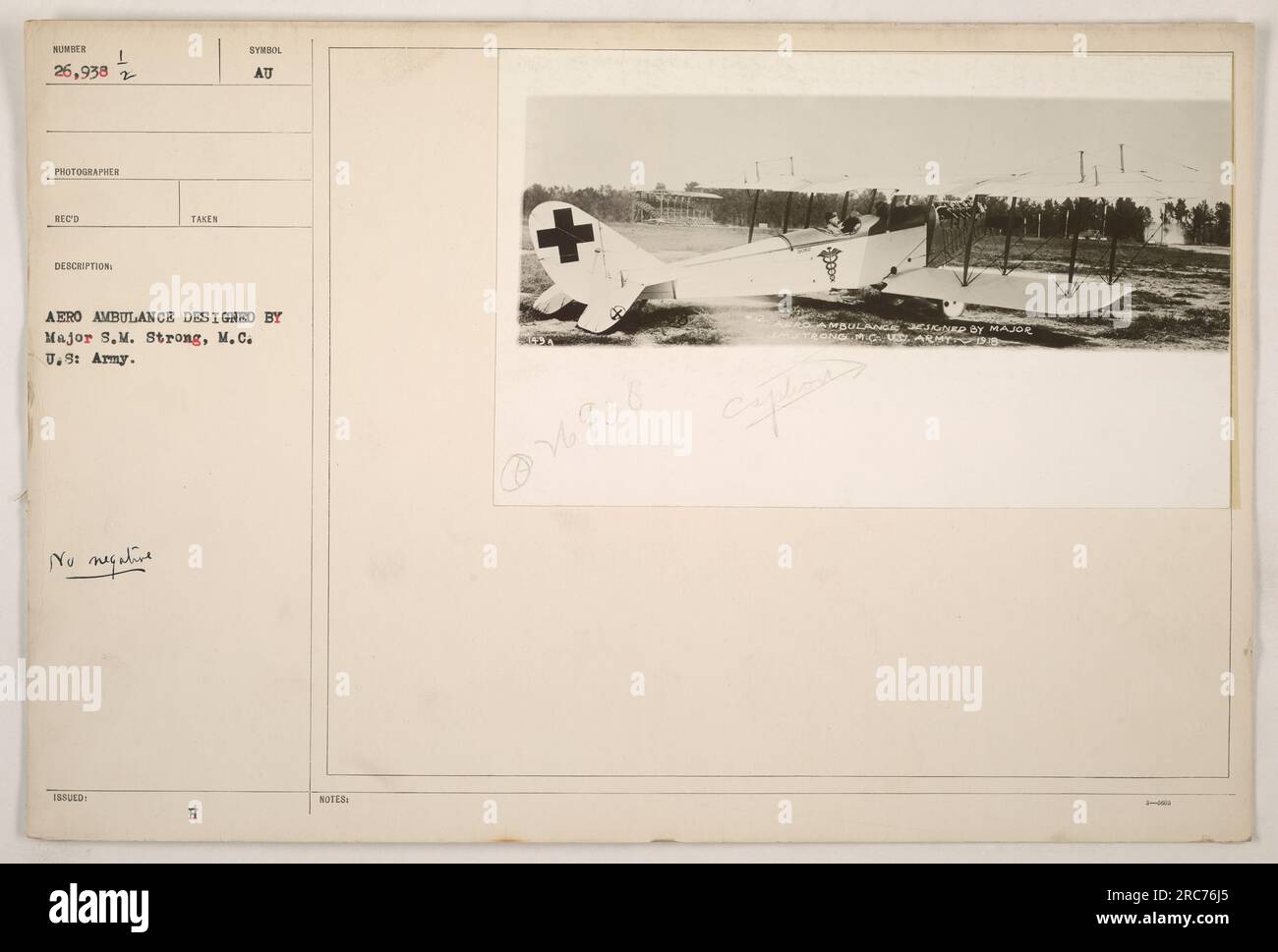Aerial view of an ambulance designed by Major S.M. Strong, M.C. U.9 ...