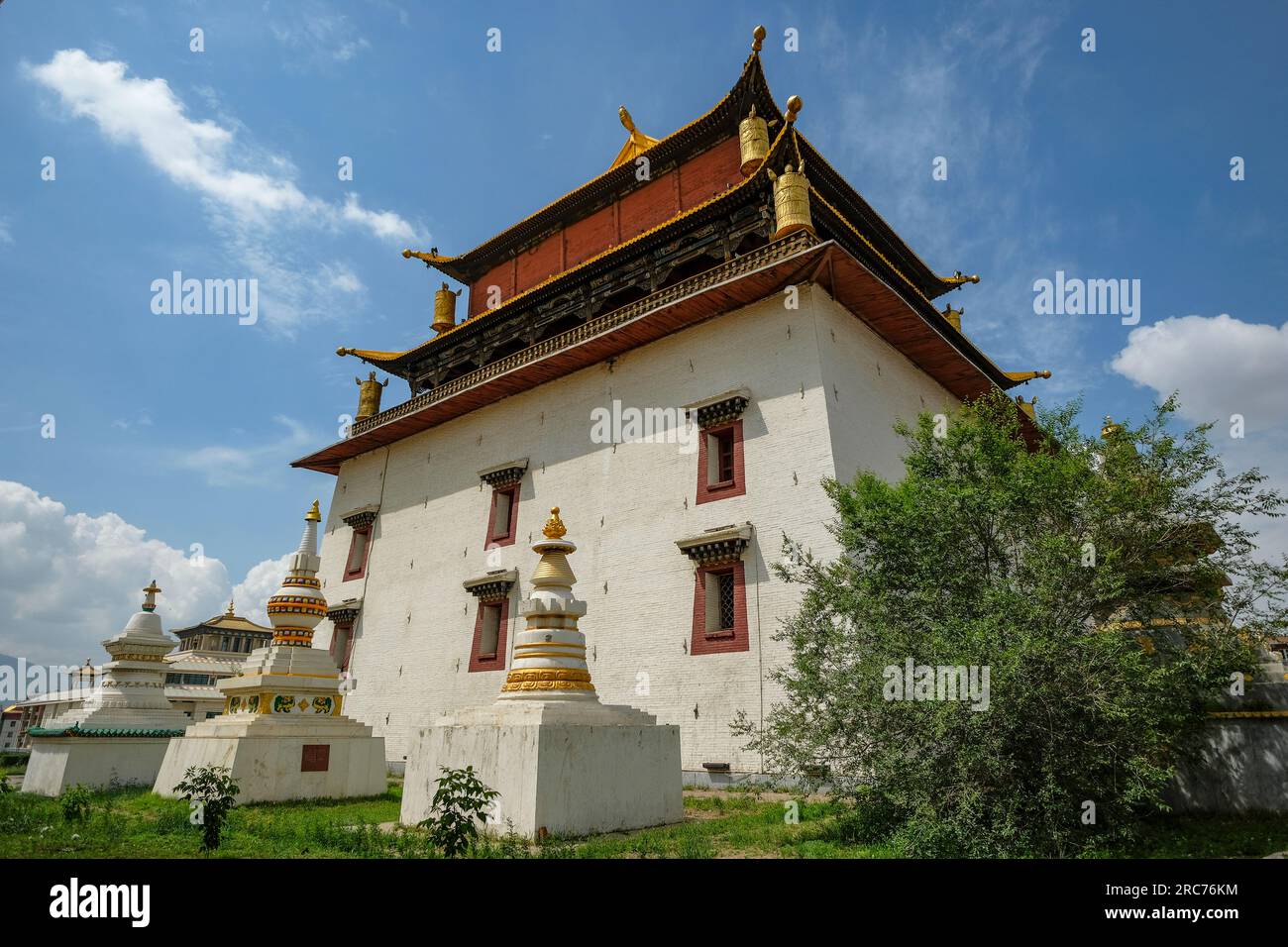 Ulaanbaatar, Mongolia - July 10, 2023: Views of the Gandantegchinlen ...