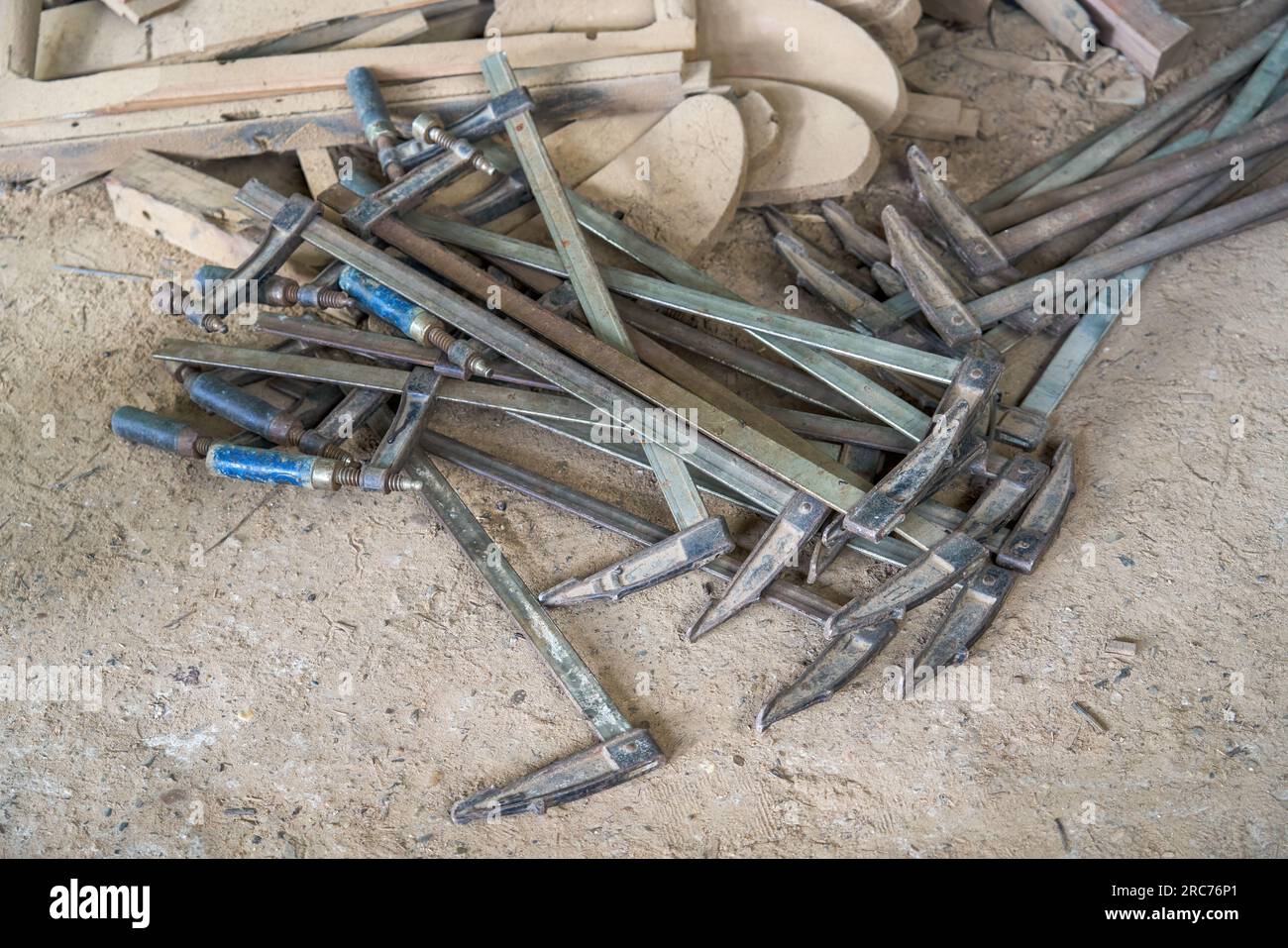 Carpenter tools in furniture processing factory Stock Photo - Alamy