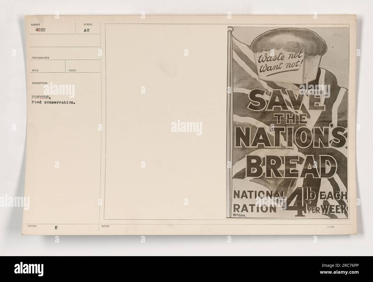 Homefront food propaganda poster hi-res stock photography and images ...